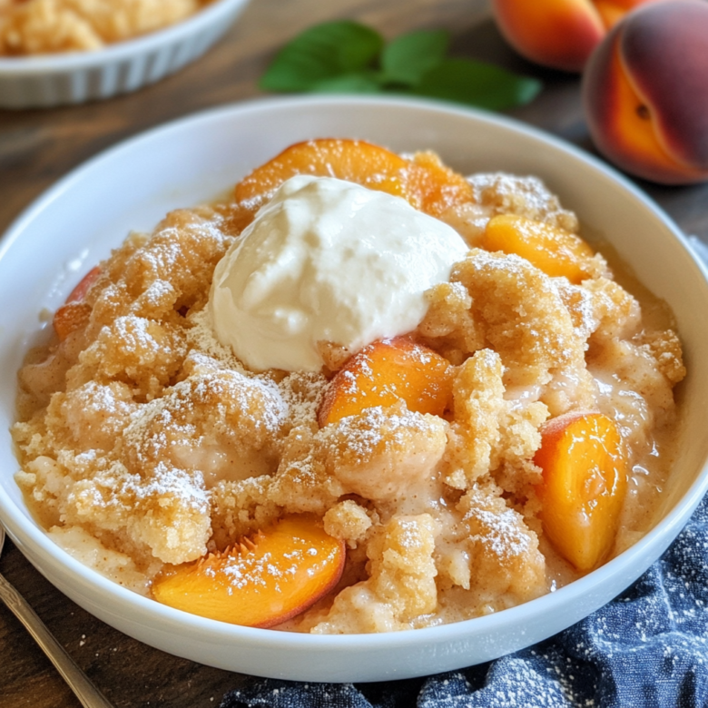Easy and Quick Peach Cobbler Recipe - OoohDelish!
