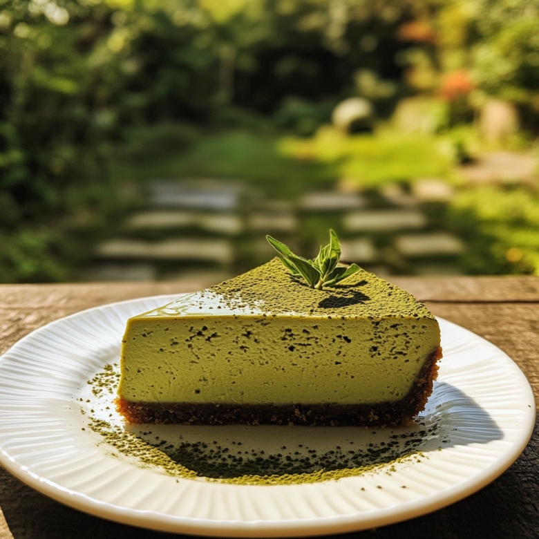 Matcha Basque Cheesecake - Oooh Delish!