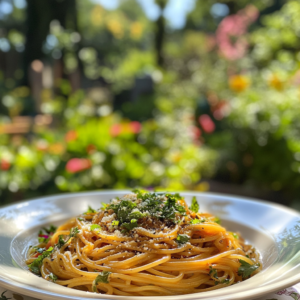 Sizzling Spaghetti Aglio e Olio - Oooh Delish!