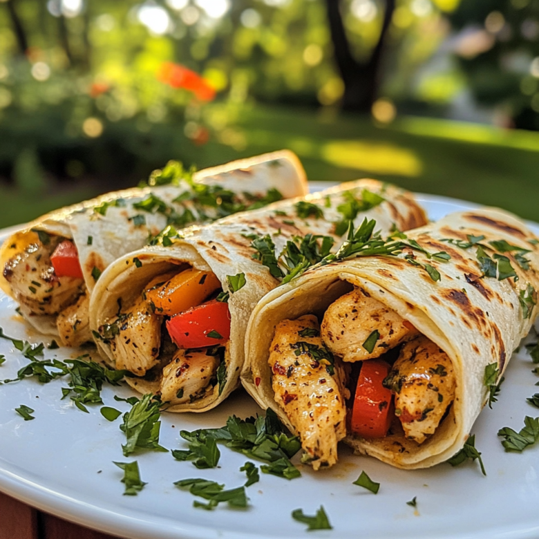 Cheesy Garlic Chicken Wraps - OoohDelish!