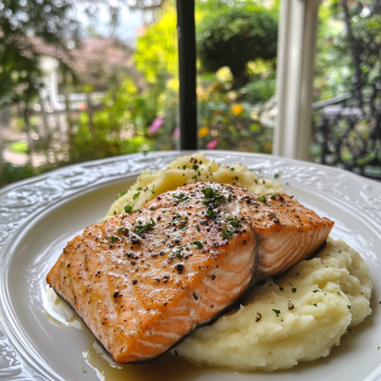 Salmon with Mashed Potatoes - OoohDelish!