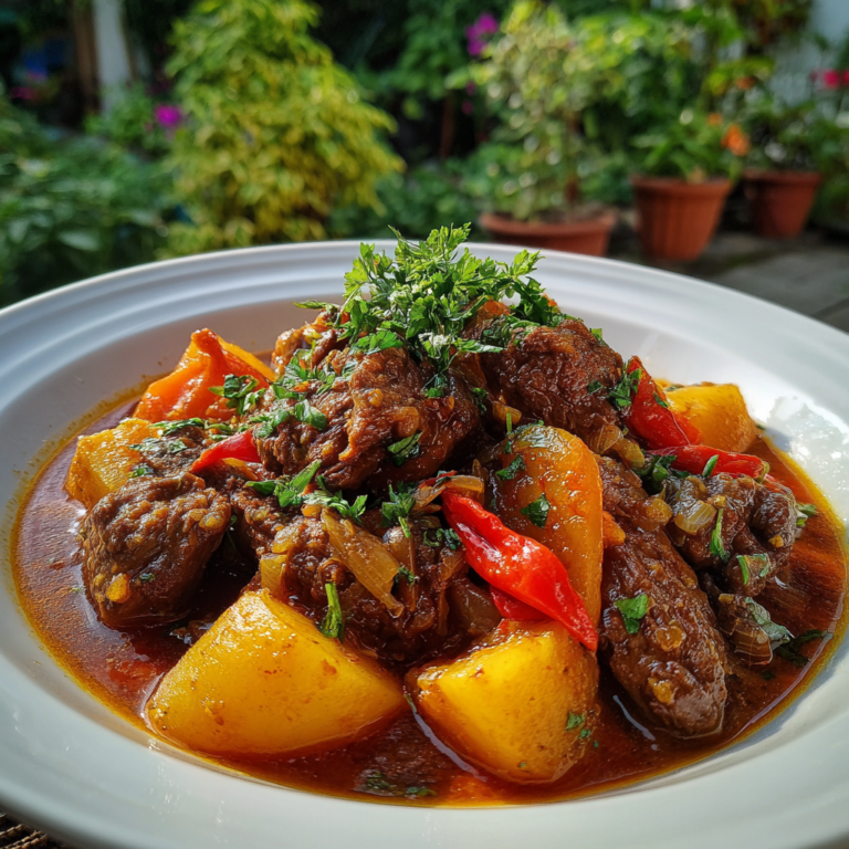 Filipino Recipe Beef Caldereta - OoohDelish!